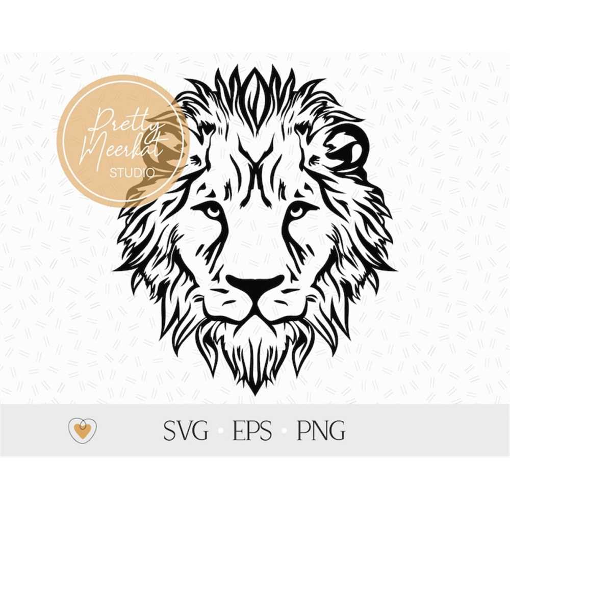 Lion svg, Lion face svg, png files - Inspire Uplift