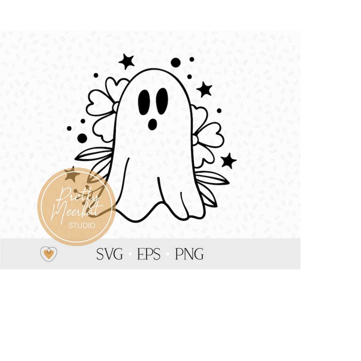 Cute ghost svg, Floral ghost svg, Kids Halloween svg, svg cu | Inspire ...
