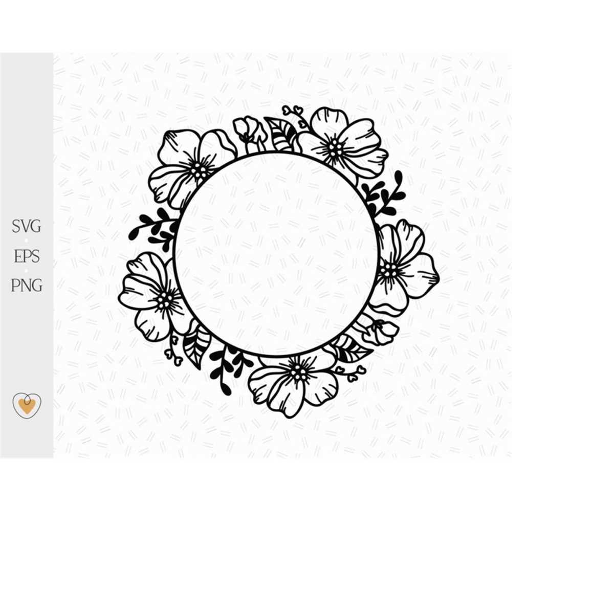 Circle floral frame svg, Flower border svg, Svg files for cr - Inspire ... Circle floral frame svg, Flower border svg, Svg files for cr - Inspire ...