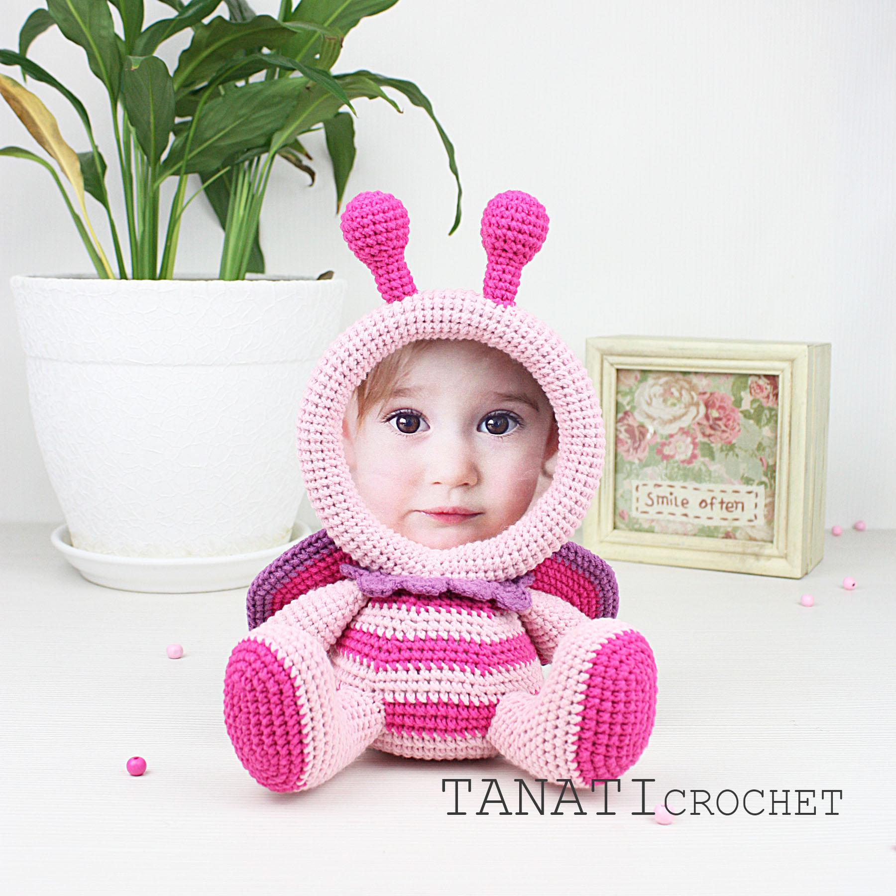 Crochet Pattern of Photo Frame BUTTERFLY | Inspire Uplift