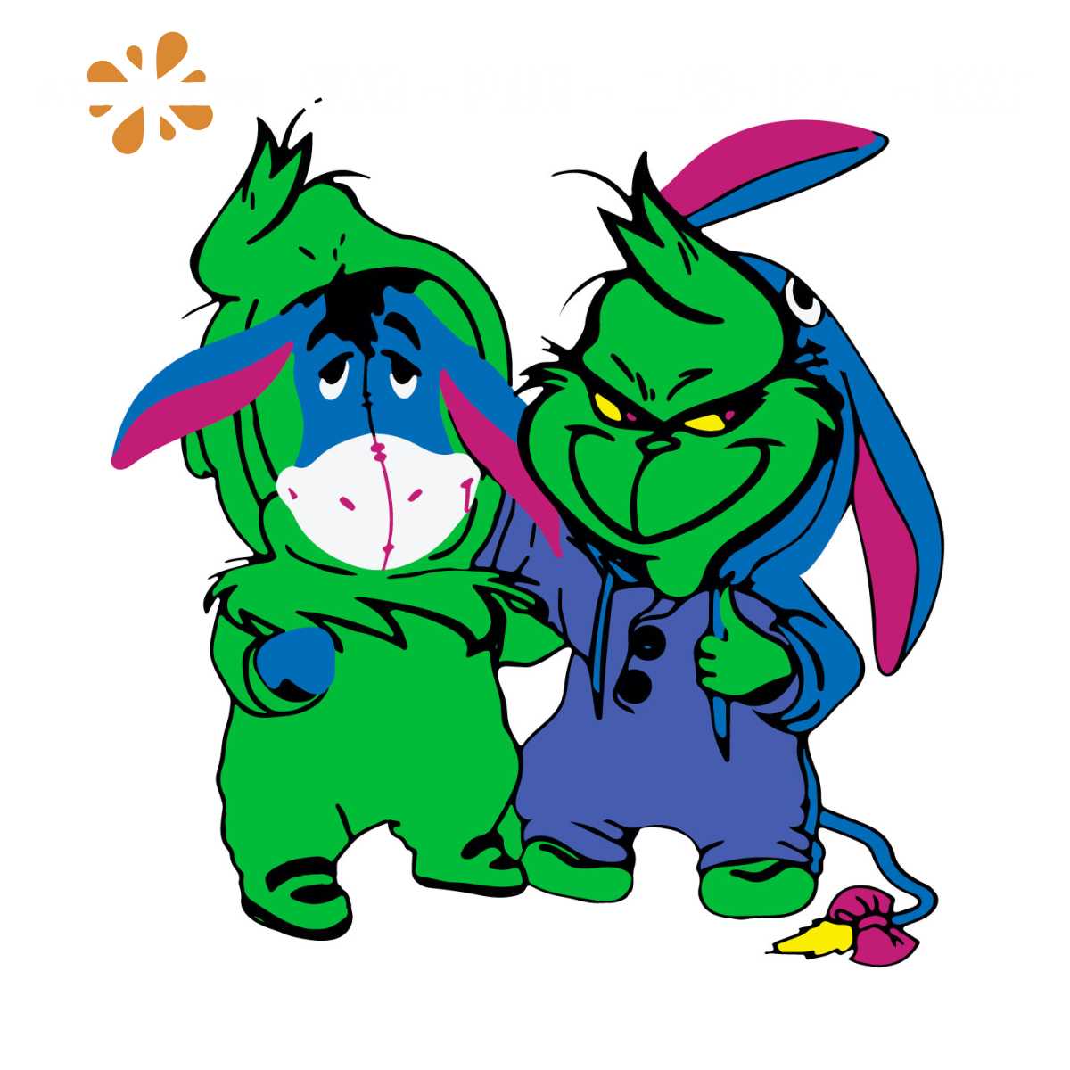Best friends Eeyore and Grinch SVG, Funny Cute Grinch Christ | Inspire ...