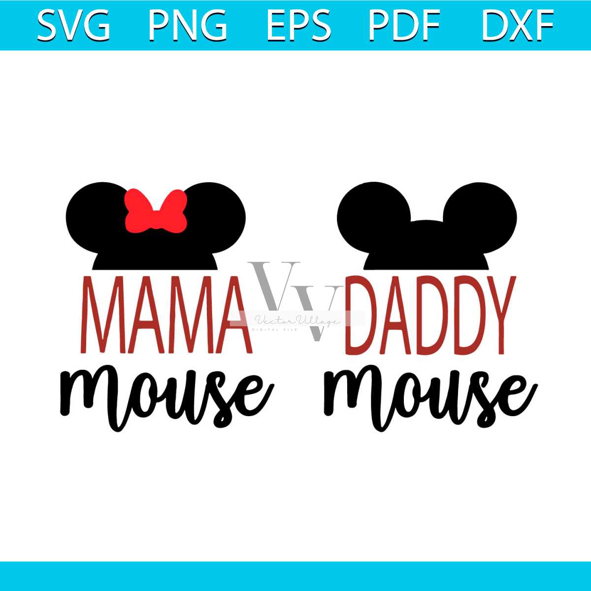 Mama Mouse Svg, Daddy Mouse Svg, Disney Family Svg, Mickey F | Inspire ...