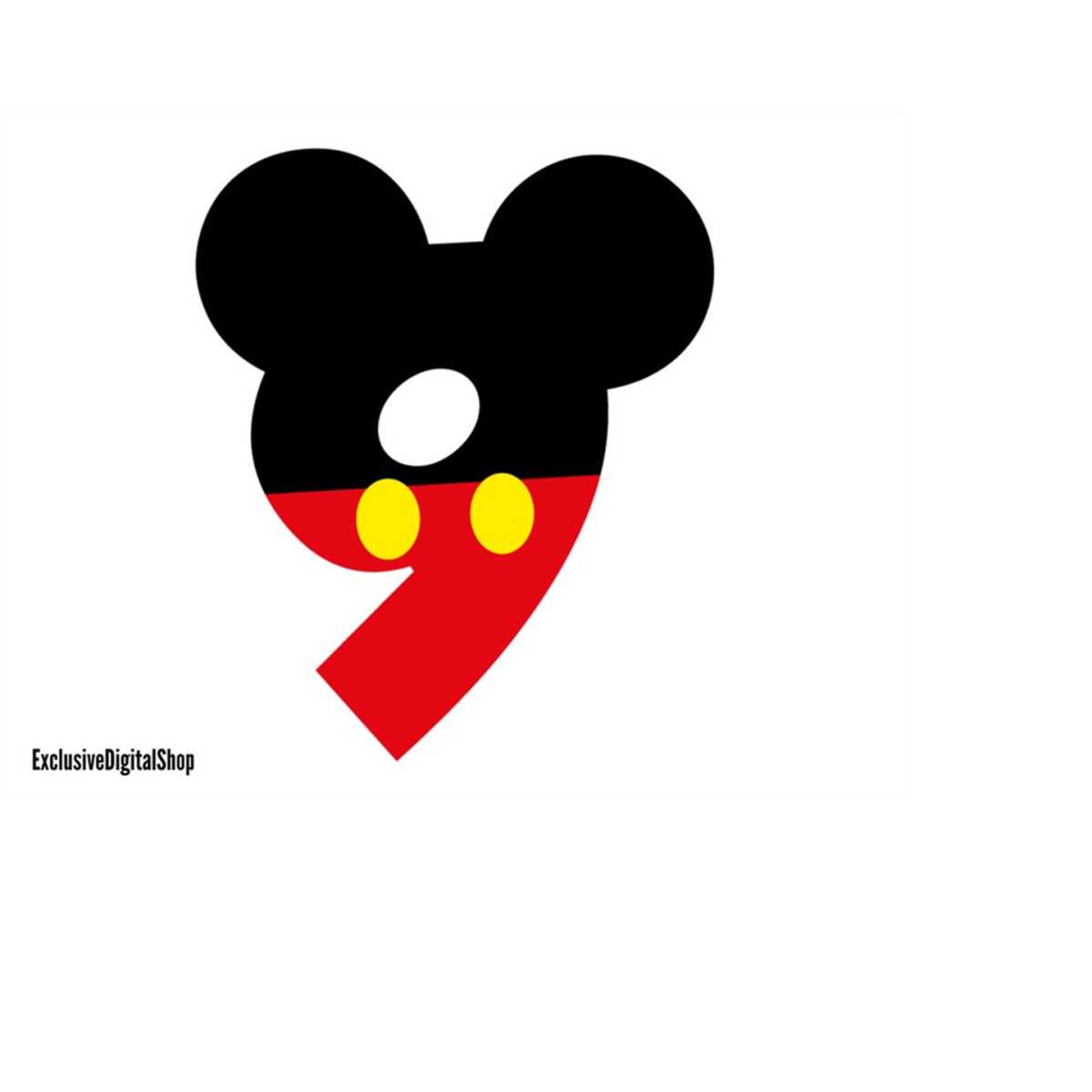 Mickey Mouse Numbers SVG, Mouse SVG, Cut File - Digital Down | Inspire ...