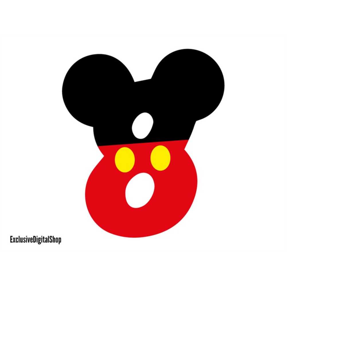 Mickey Mouse Numbers SVG, Mouse SVG, Cut File - Digital Down - Inspire ...