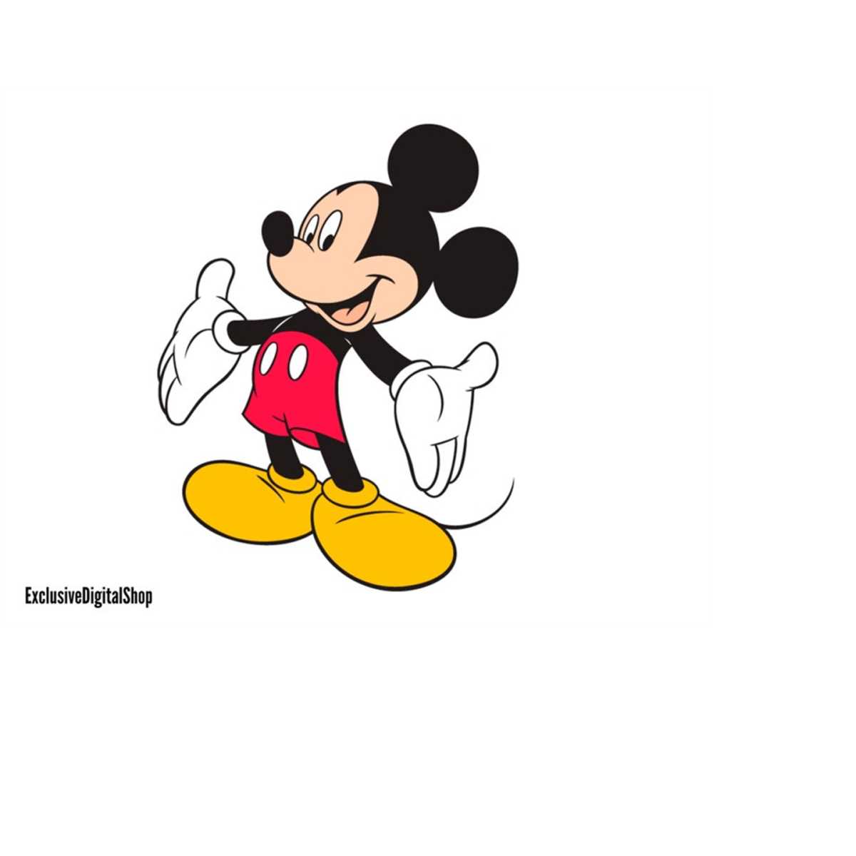 Mickey Mouse Happy SVG, Mouse SVG, Cut File - Digital Downlo | Inspire ...