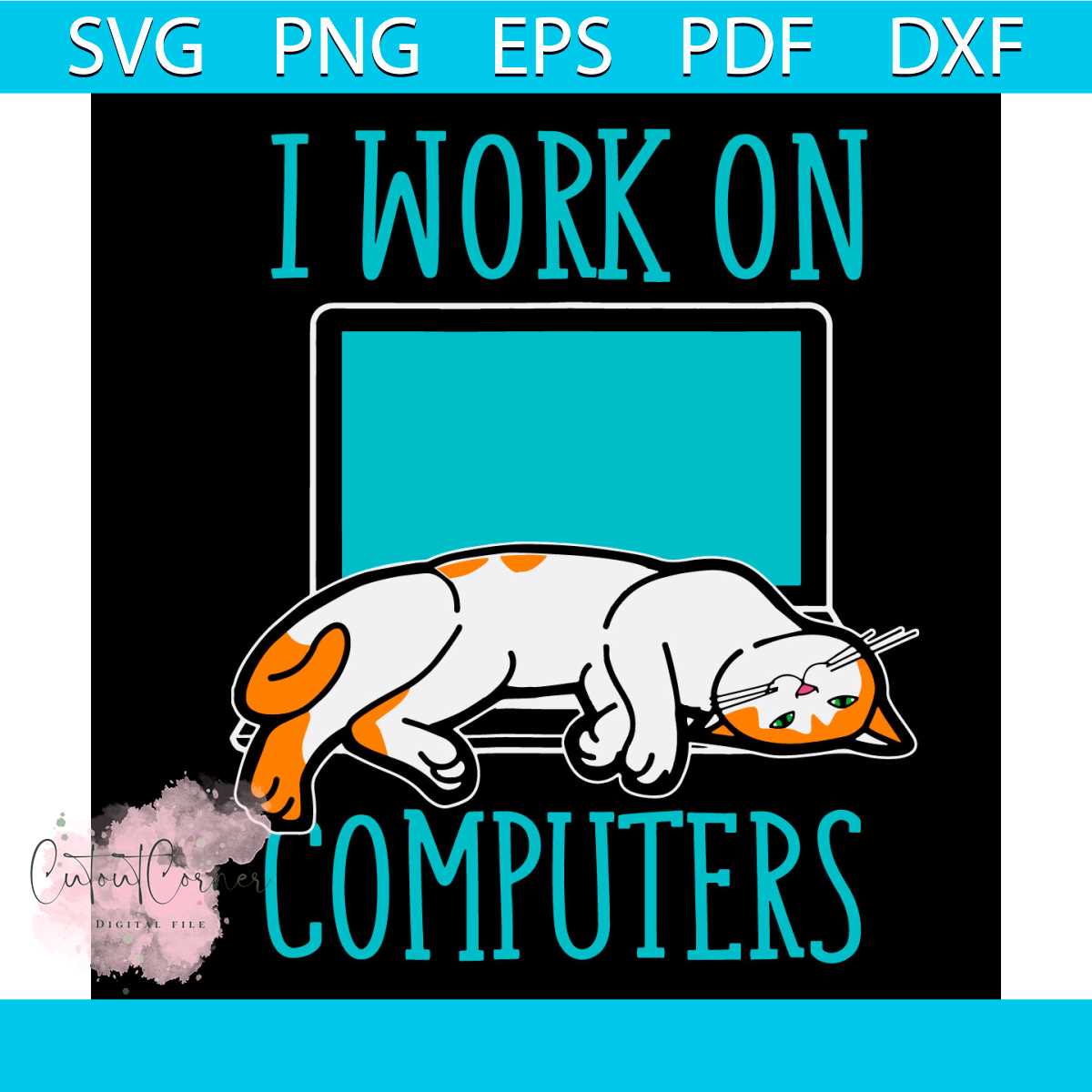 I Work On Computer Svg, Trending Svg, Funny Cats and Compute | Inspire ...