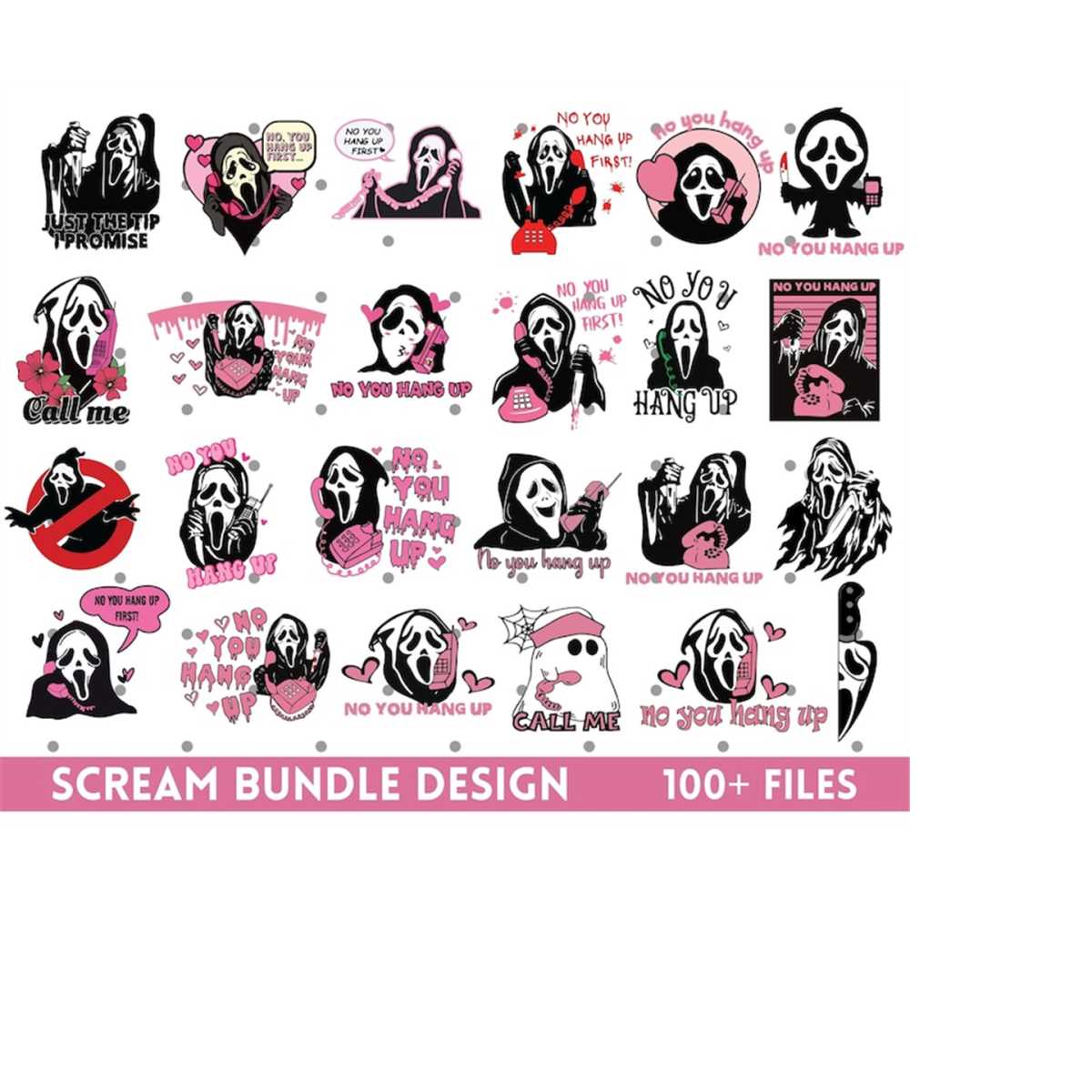 Scream SVG Bundle, Ghost Face Svg, No You Hang Up svg, Screa | Inspire ...