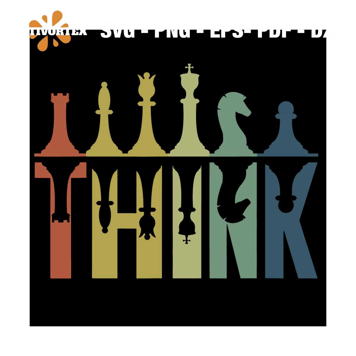 Think Retro Vintage Chess Pieces Player Svg, Trending Svg, C | Inspire ...