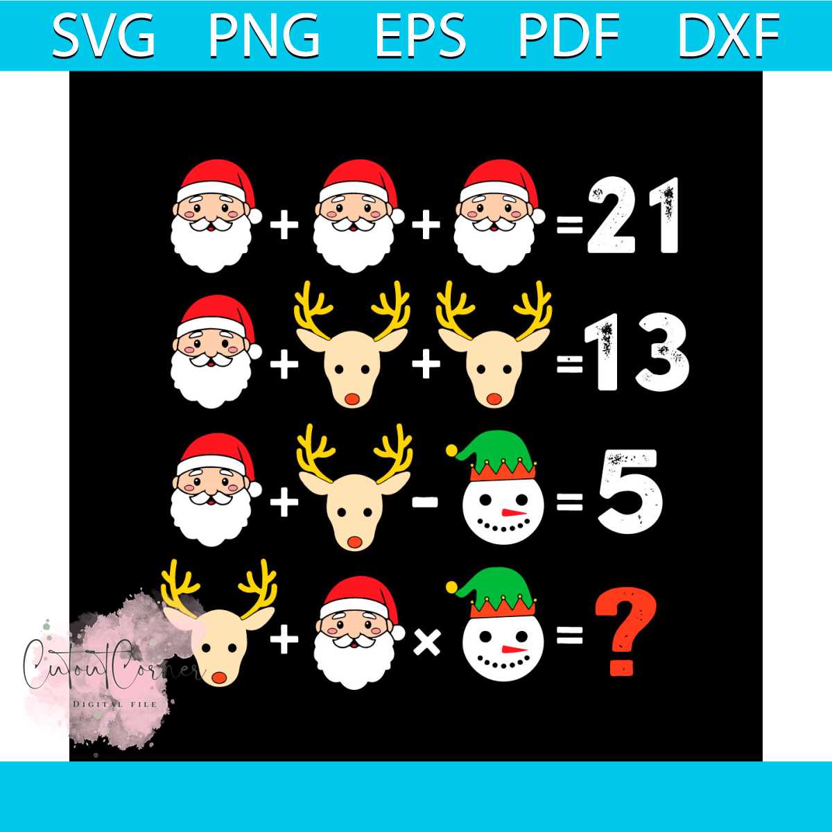 Christmas Math Teacher Svg, Christmas Svg, Santa Claus Svg, | Inspire ...