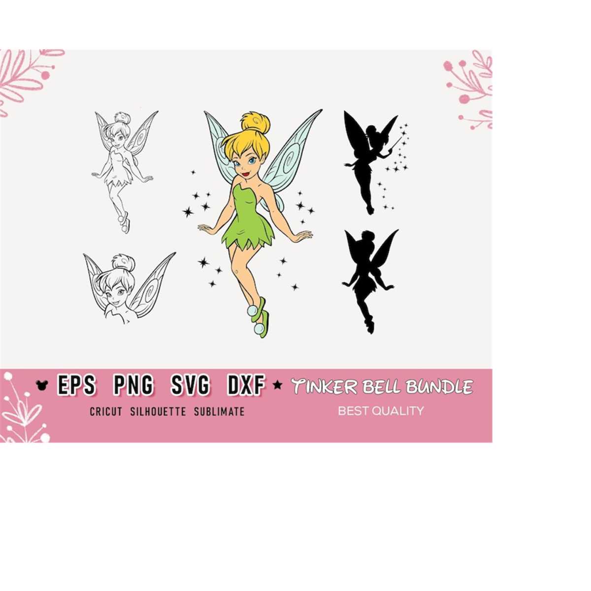Tinker Bell Bundle SVG, TinkerBell Cricut Vinyl Cut, Digital | Inspire Uplift