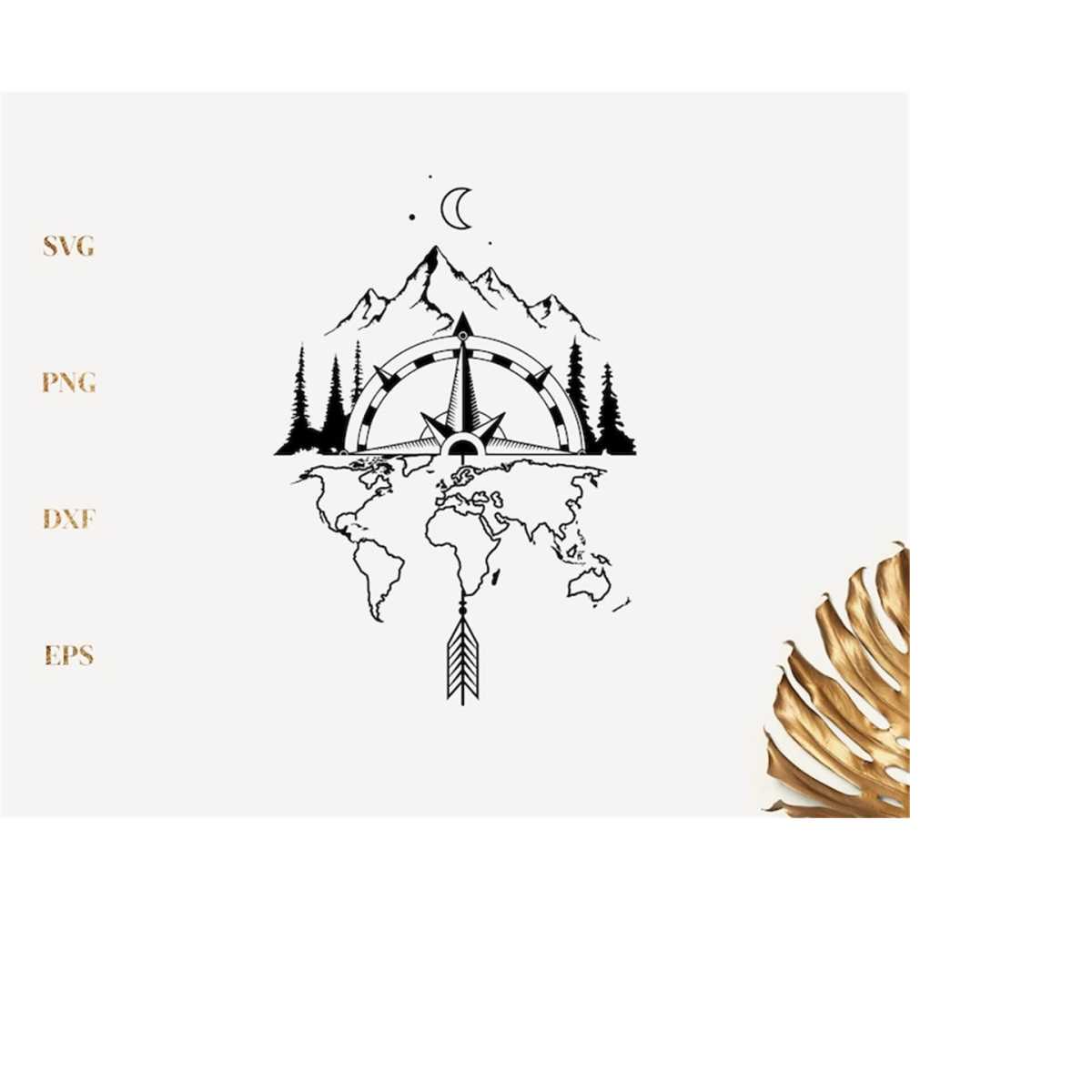 Compass Travel SVG File, Adventure Svg, Compass Svg, World m | Inspire ...