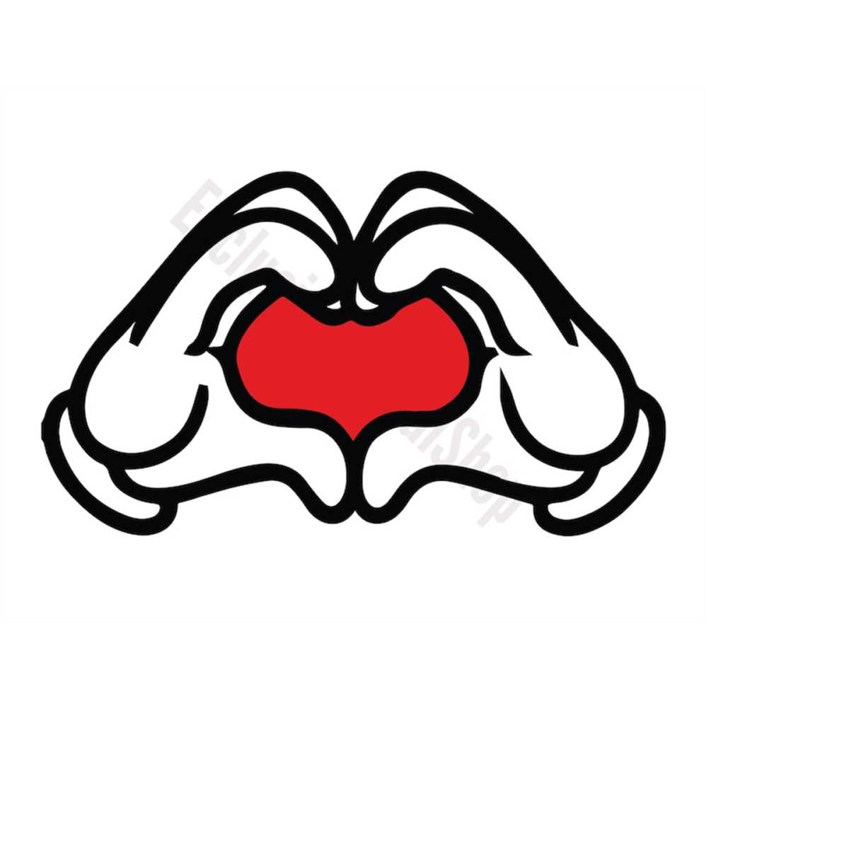 Mickey Mouse Heart SVG, Mouse SVG, Mouse Cut File - Digital | Inspire ...
