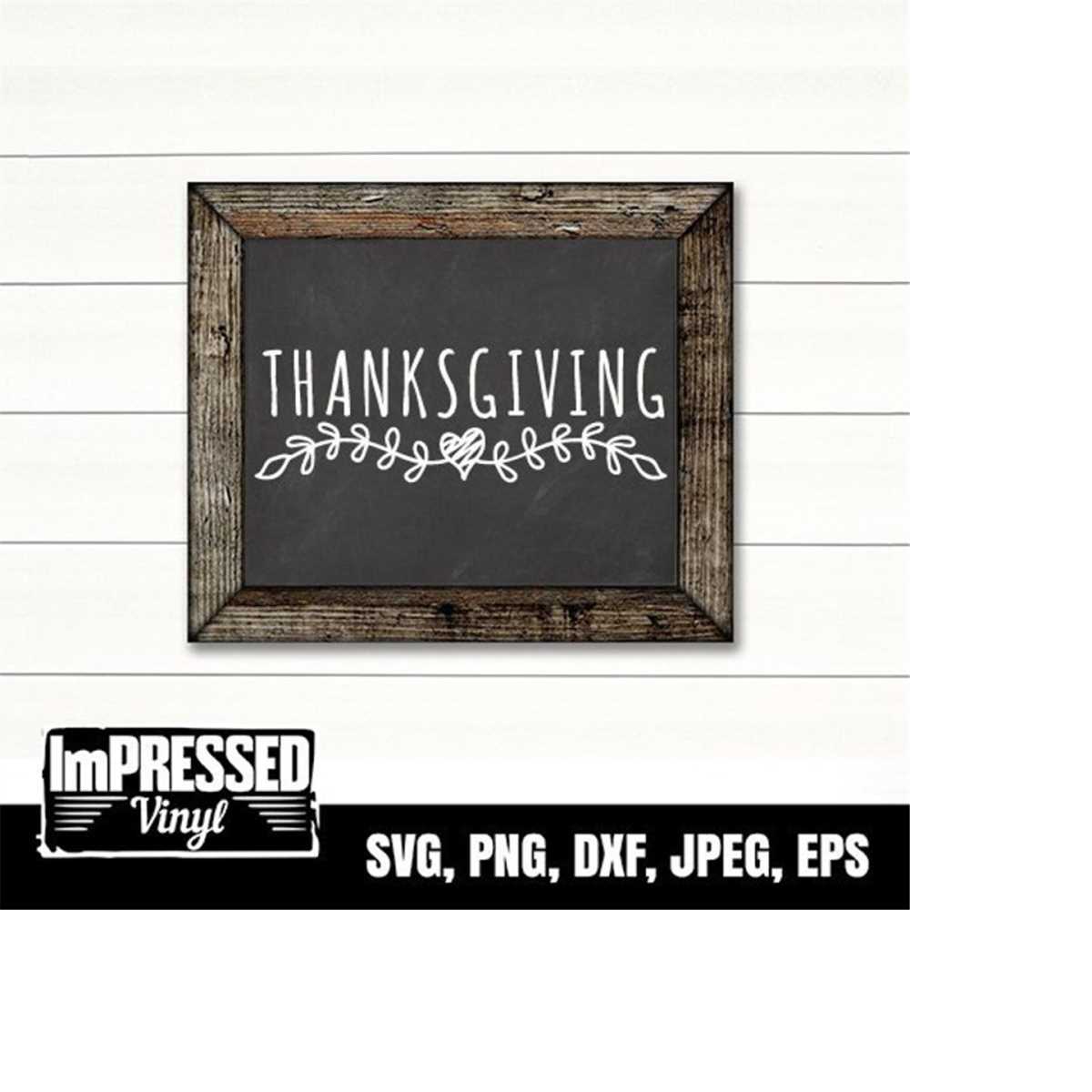 Thanksgiving Sign SVG- Instant Download | Inspire Uplift