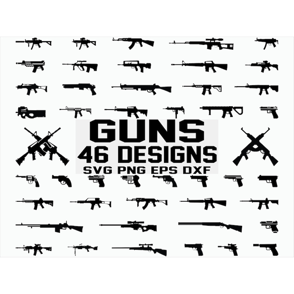 Guns SVG/ Military Weapon svg/ Pistol Svg/ Weapon svg/ clipa - Inspire ...
