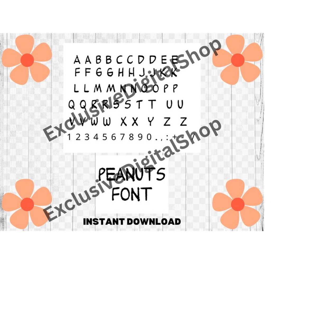 Peanuts font alphabet, Cut File - Digital Download svg png | Inspire Uplift