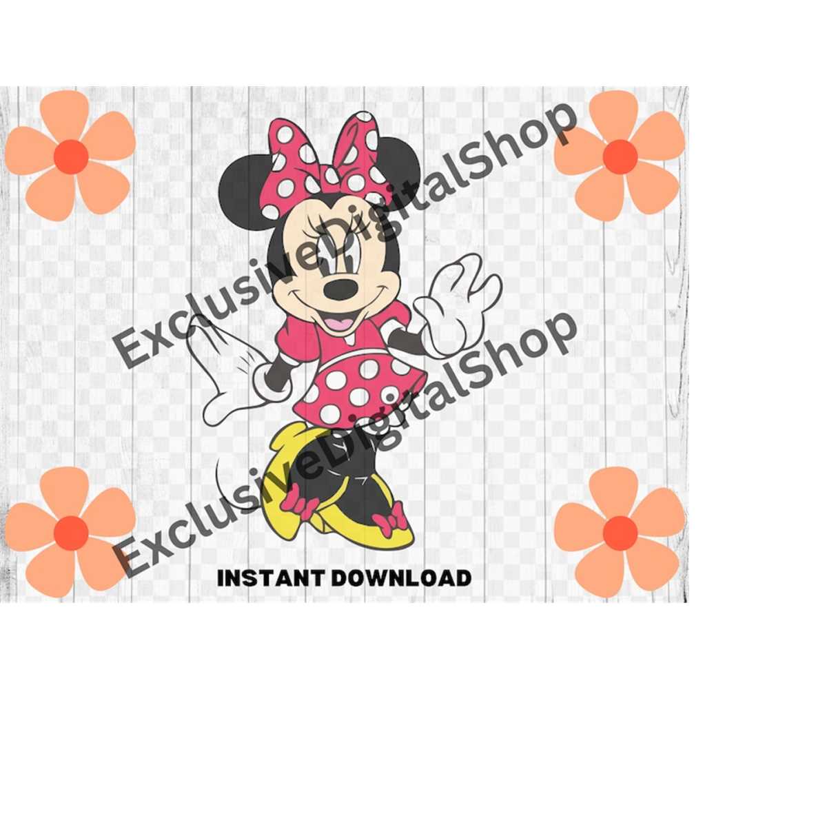 Minnie mouse with red dress with dots SVG, Cut File - Digit | Inspire ...