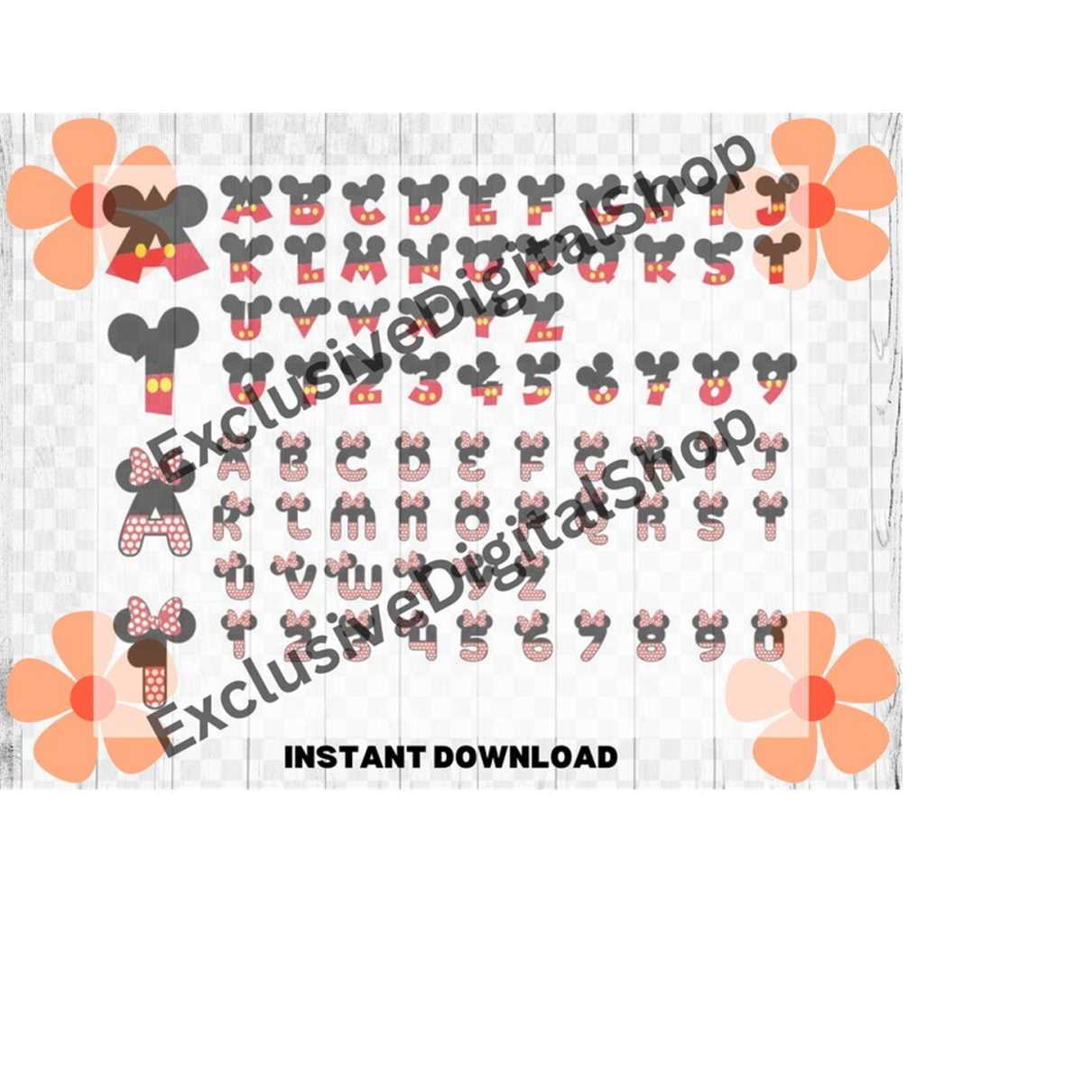 Mickey Mouse font, Kids birthday font super cute, Cut File | Inspire Uplift