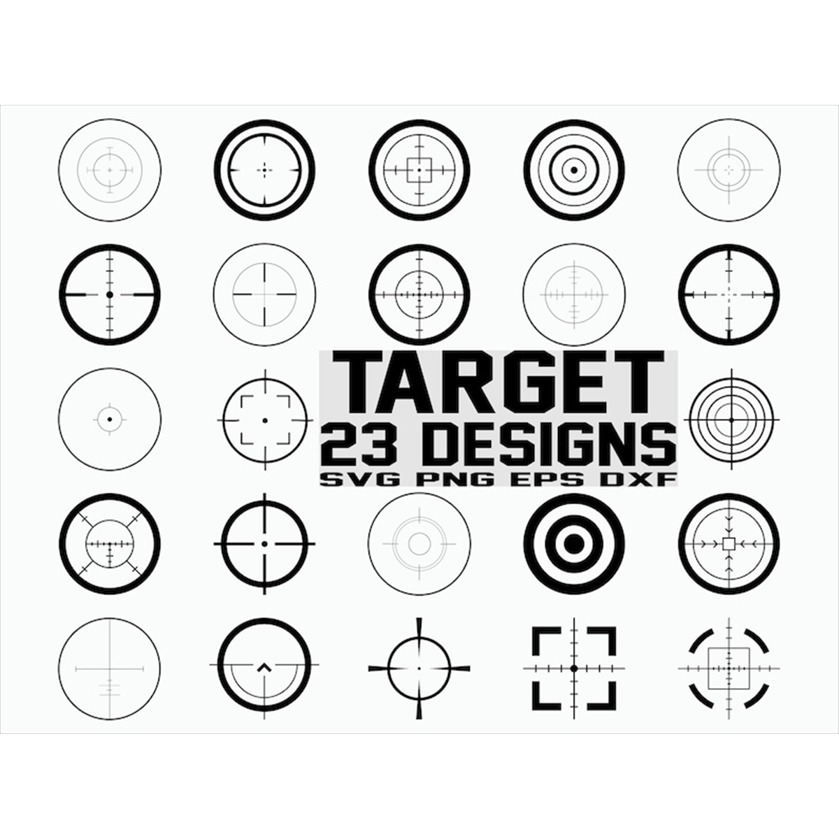 Target SVG/ Bullseye SVG/ Shooting Target SVG/ Clipart/ Cut | Inspire ...