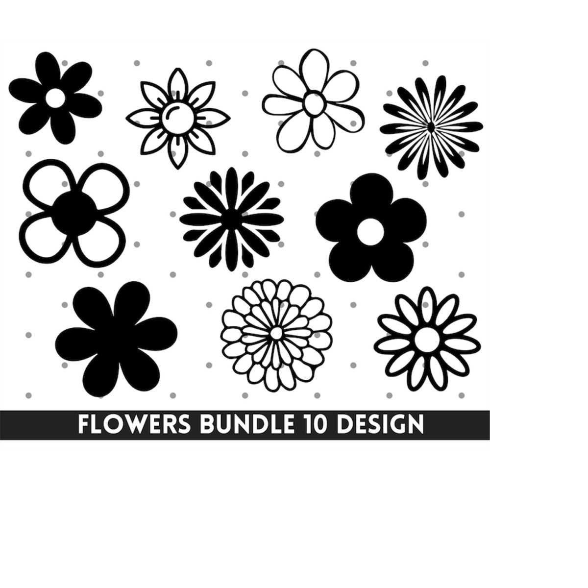 Flower SVG Bundle, Flower Cut File, Flowers Svg, Spring Svg, | Inspire ...