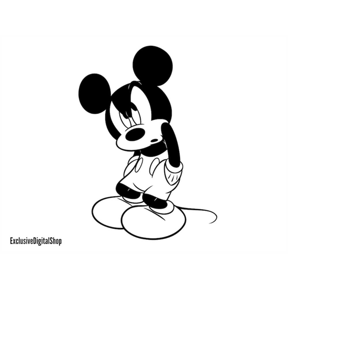 Mickey Mouse Sad SVG, Mouse SVG, Cut File - Digital Download | Inspire ...