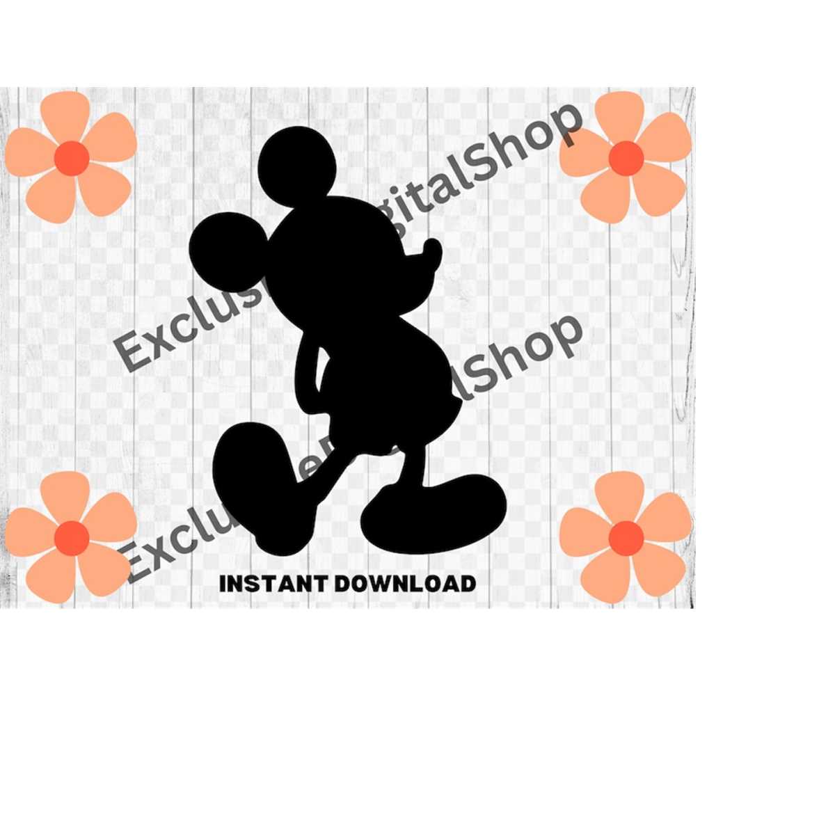 Black Mikey, standing Mickey SVG, Cut File - Digital Downlo | Inspire ...
