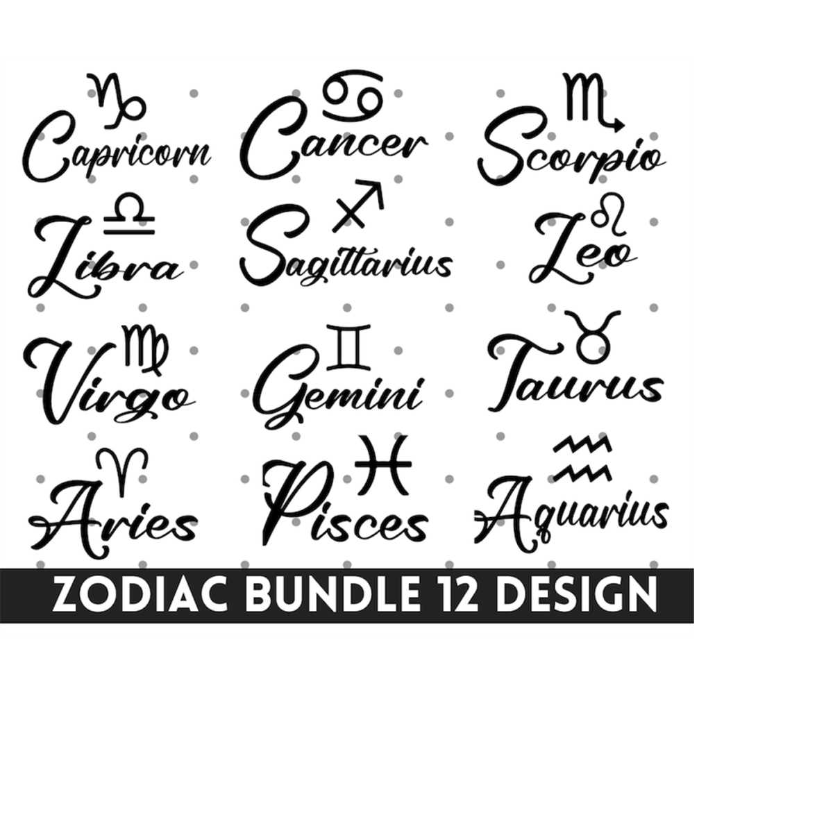 Zodiac SVG Bundle, Horoscope Svg, Zodiac Symbols svg, Astrol | Inspire ...