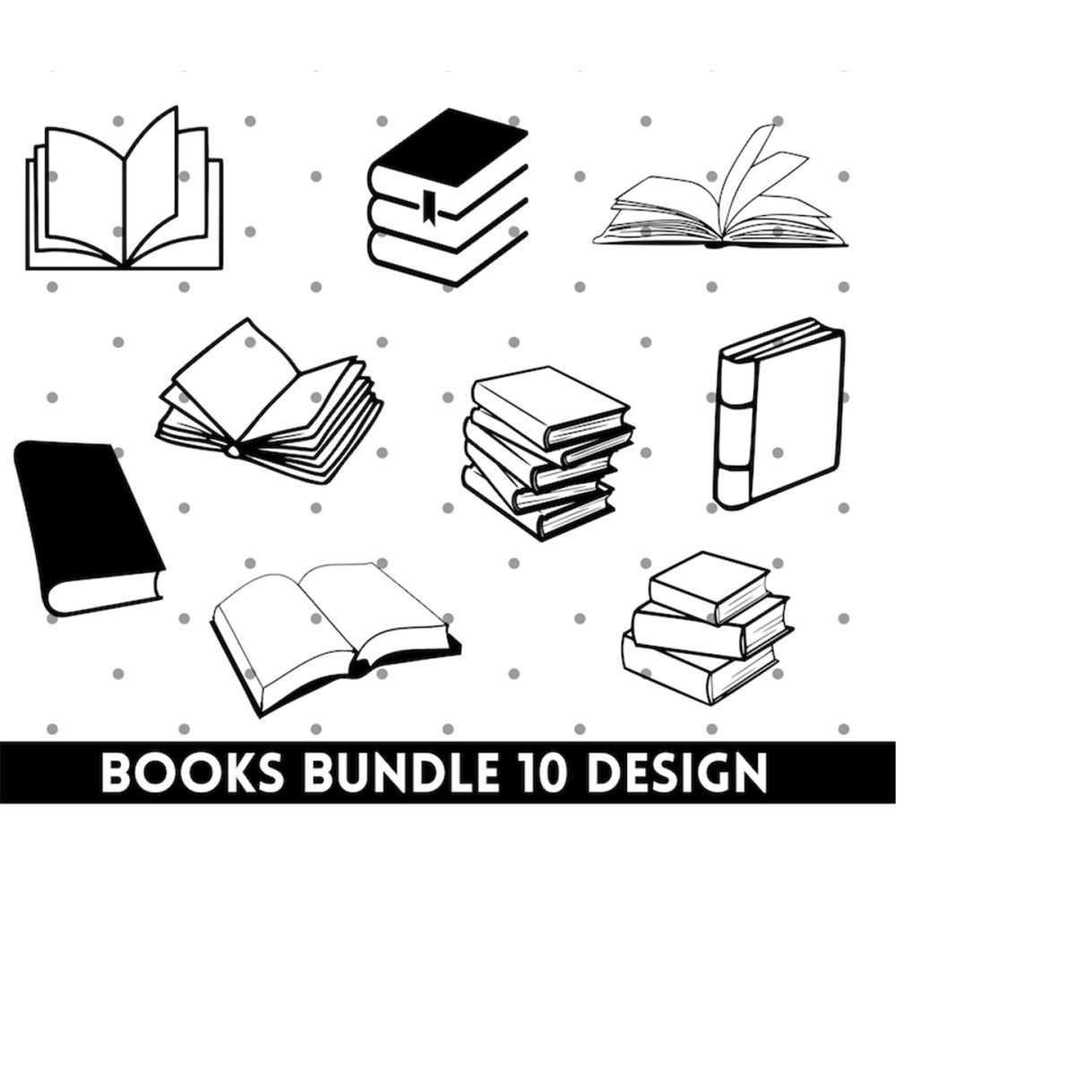 Books SVG, Books Clipart, Books SVG Bundle, School Svg, Book | Inspire ...