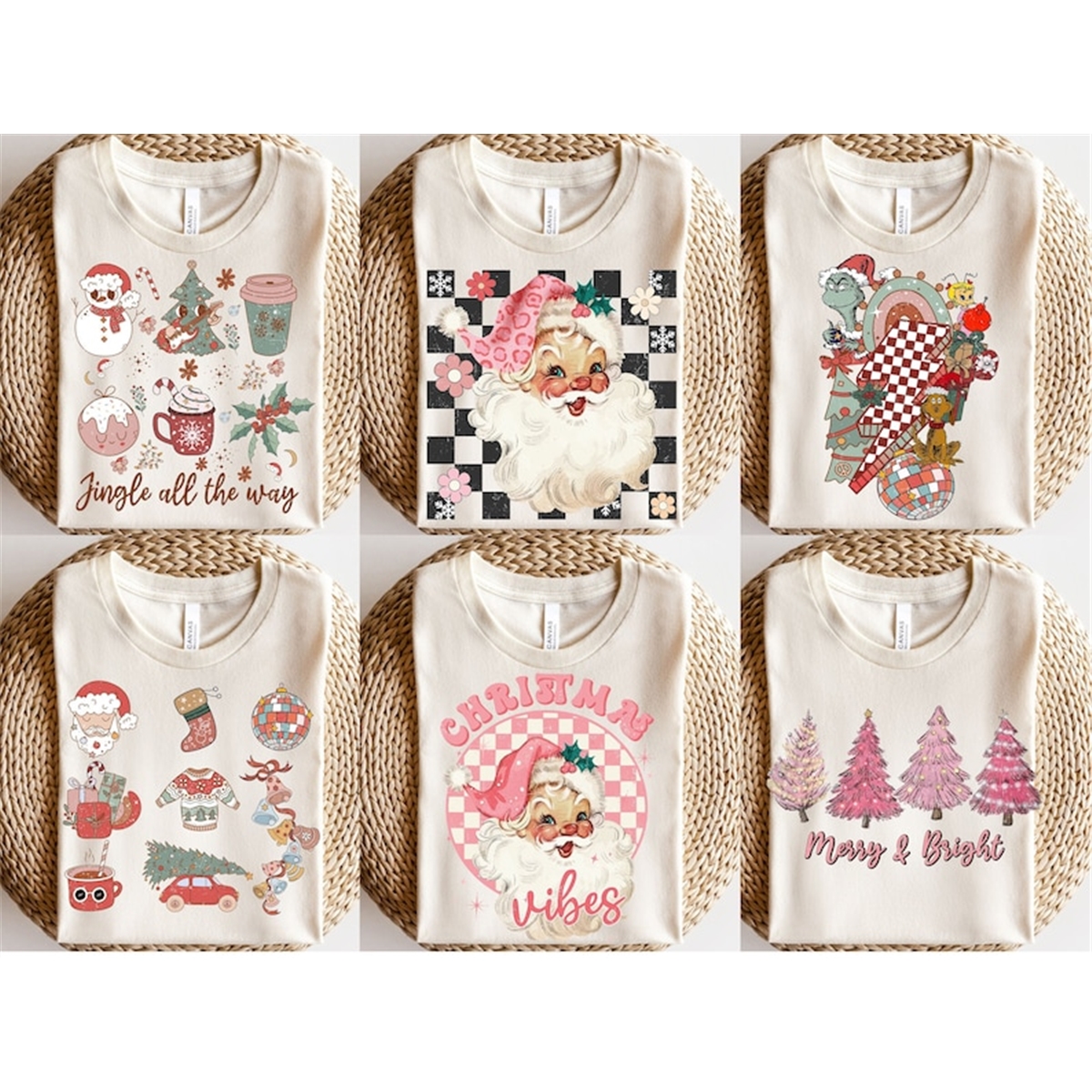 Retro Christmas Sublimation PNG Bundle, Christmas png bundle | Inspire ...