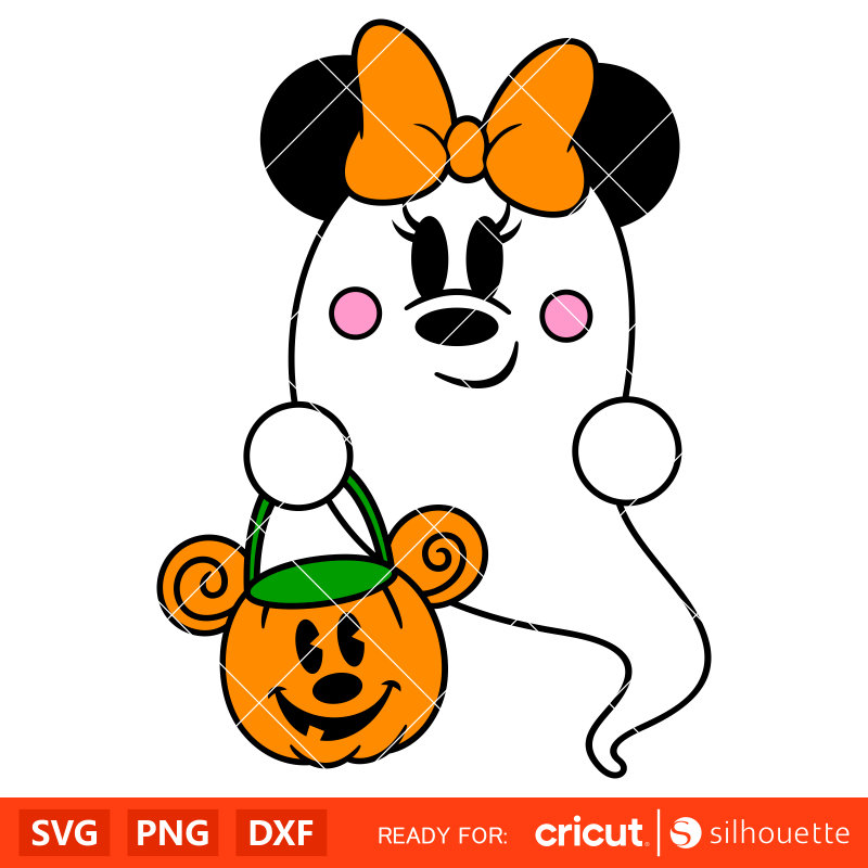 Ghost Minnie Mouse Svg, Trick or Treat Svg, Halloween Svg, D | Inspire ...