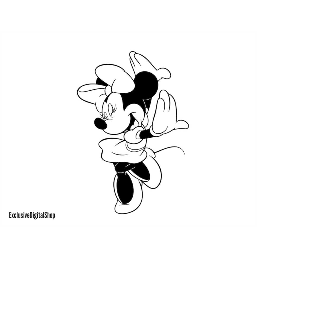 Minnie Mouse Dancing SVG, Mouse SVG, Cut File - Digital Down | Inspire ...