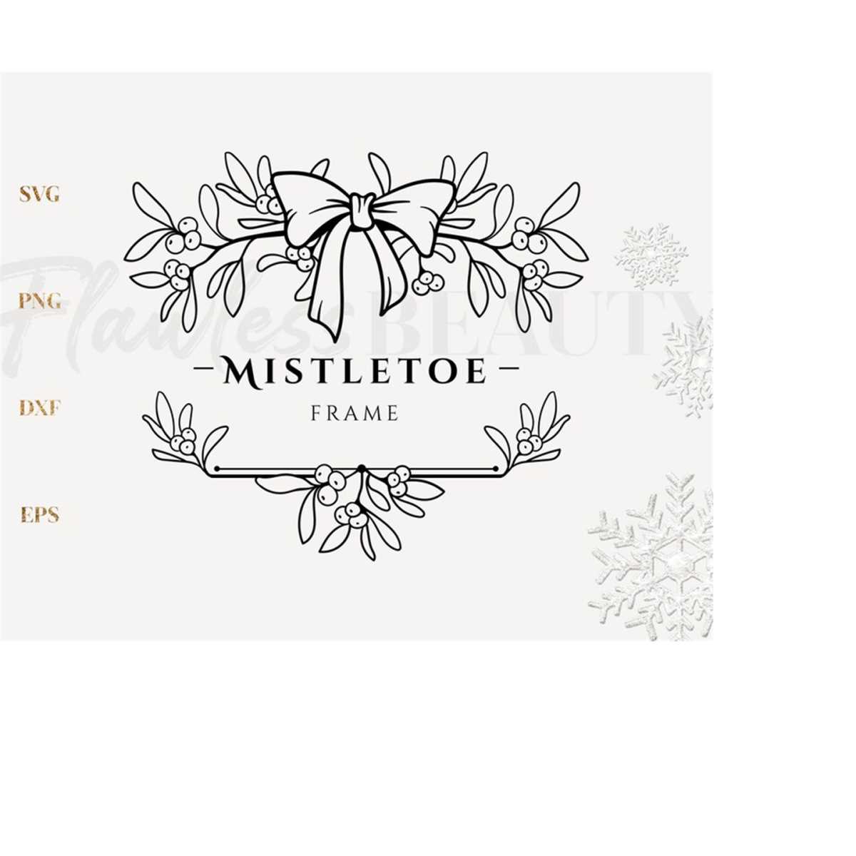 Mistletoe Frame Svg, Mistletoe Wreath Svg, Mistletoe Garland - Inspire ...