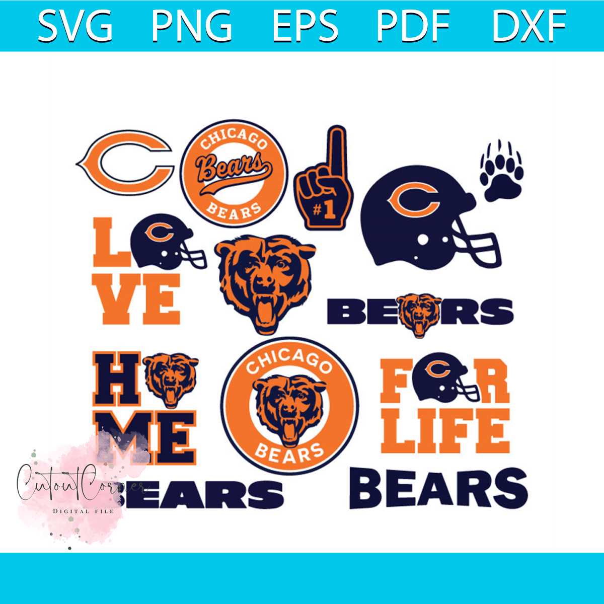 Chicago Bears Bundle Svg, Sport Svg, Fooball Svg, NFL Svg, N | Inspire ...