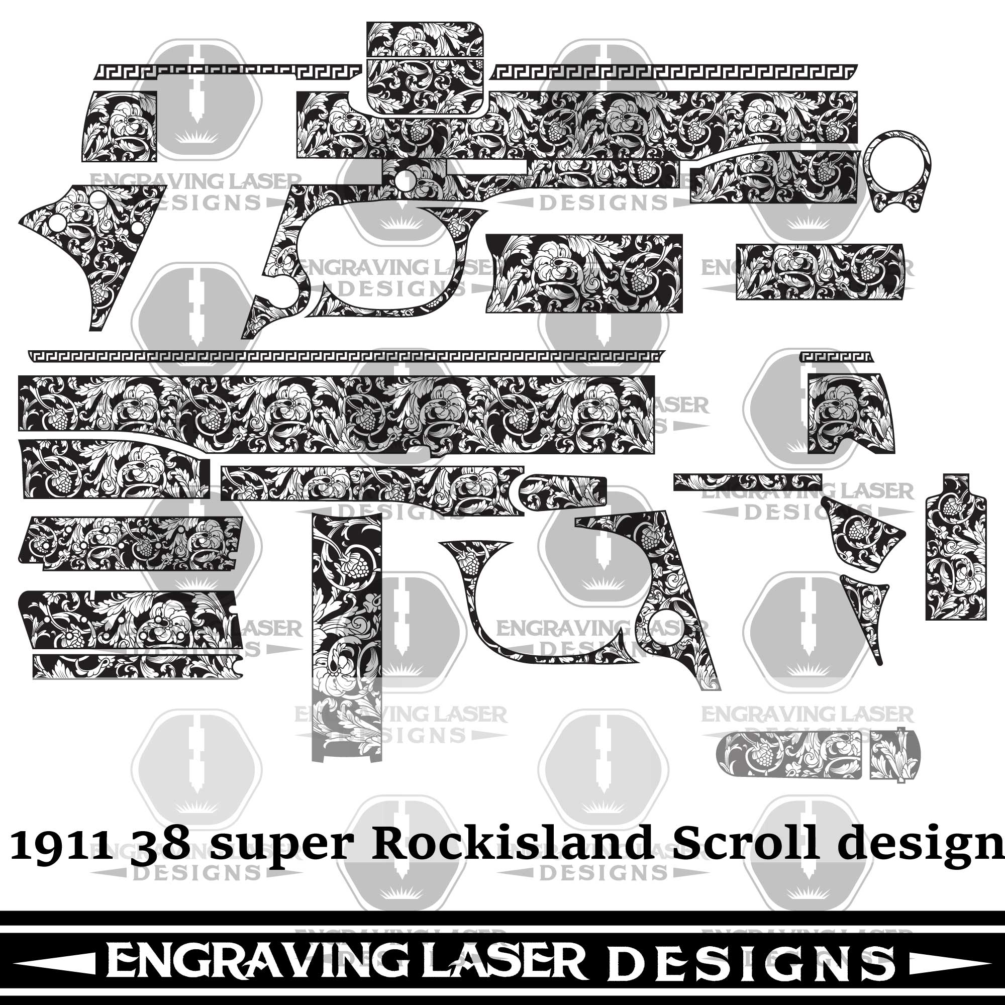Engraving Laser Designs 1911 38 super Rockisland Scroll desi - Inspire ...