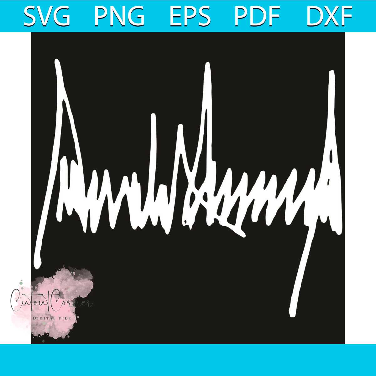 President Donald Trump Signature Svg, Trending Svg, Presiden | Inspire ...