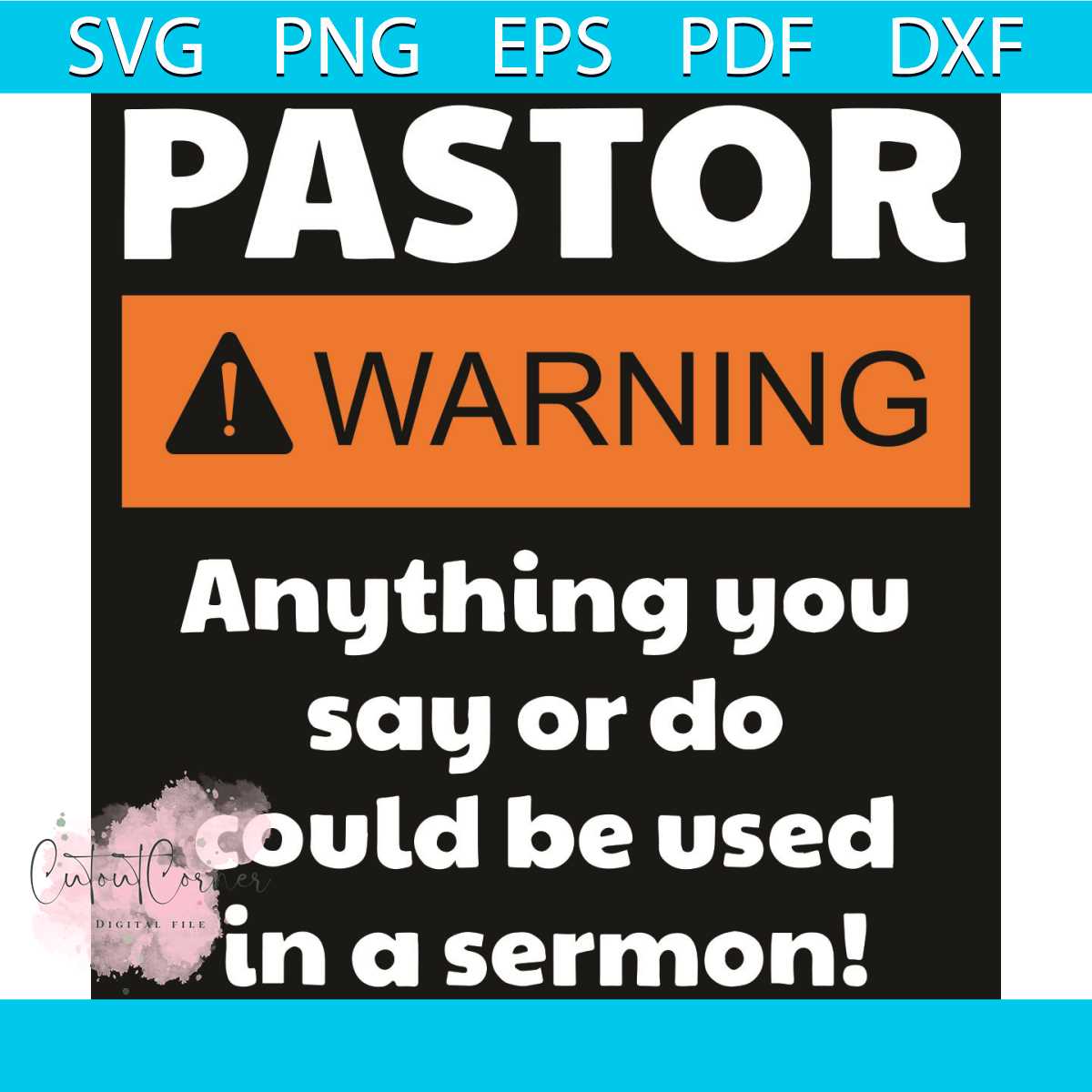 Pastor Warning Svg, Trending Svg, Pastor Svg, Warning Svg, P | Inspire ...