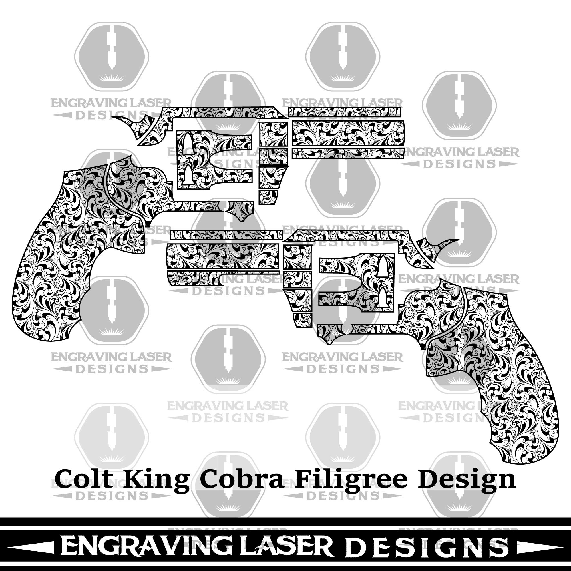 Engraving Laser Designs Colt King Cobra Filigree Design | Inspire Uplift
