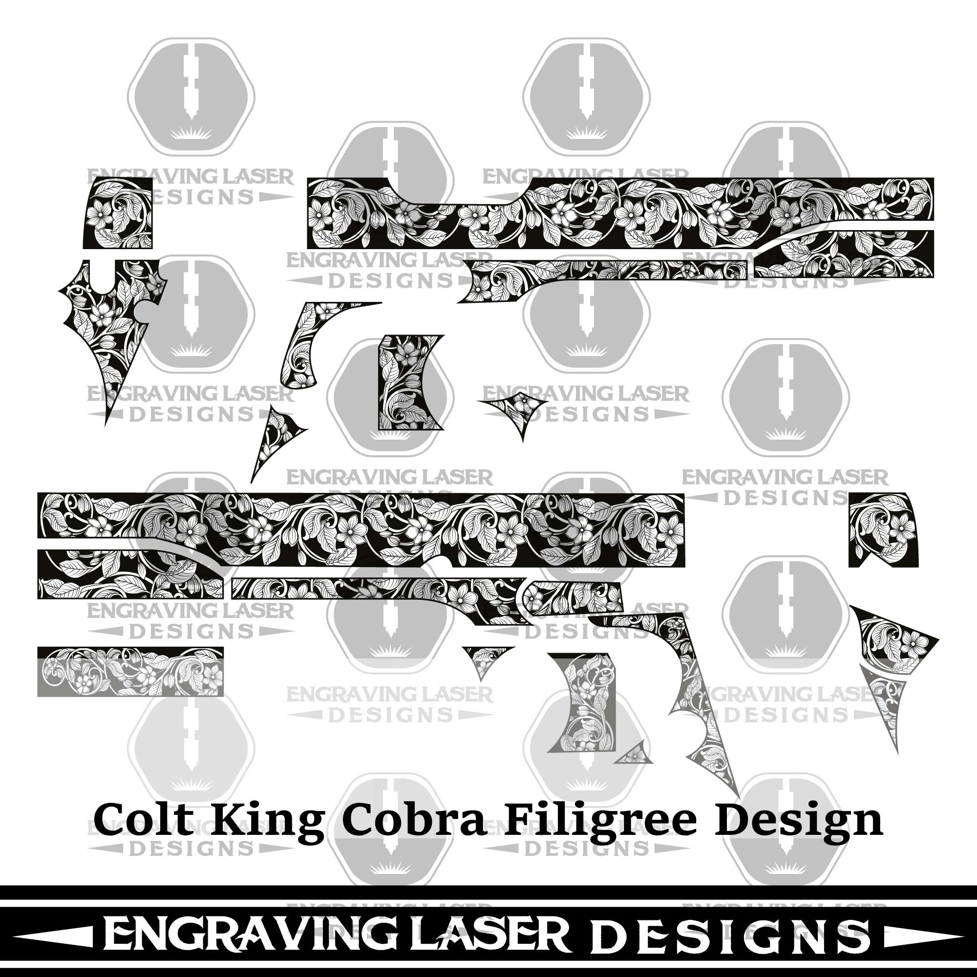 This Engraving Laser Designs colt-1911--Fkower scroll -desig | Inspire ...