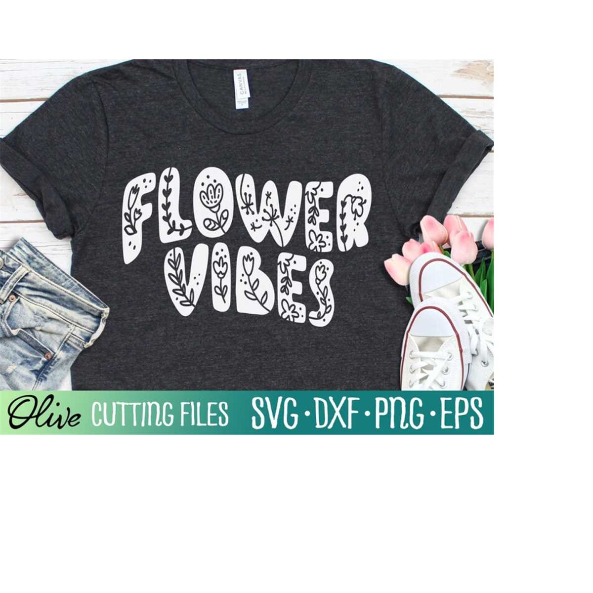 Flower Vibes Svg, Funny Spring Svg, Spring Break Svg, Spring | Inspire ...