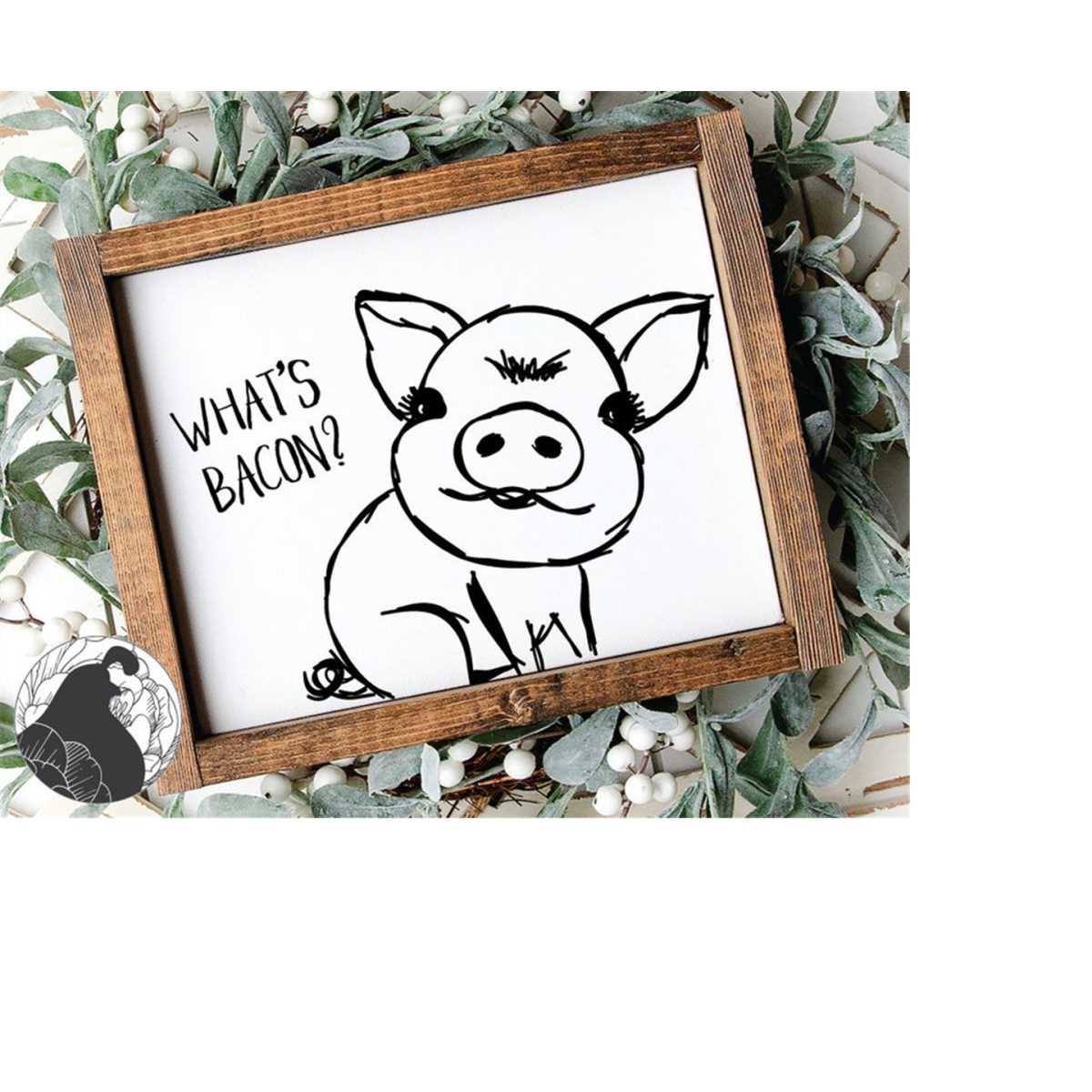 Piglet svg, Pig Sign svg, Farmhouse Decor, Pig Cut File, DIY | Inspire ...