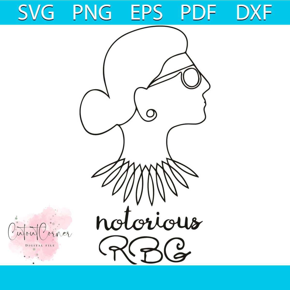 Notorious SVG, RBG SVG, Ready to dissent svg, Ruth Bader Gin | Inspire ...