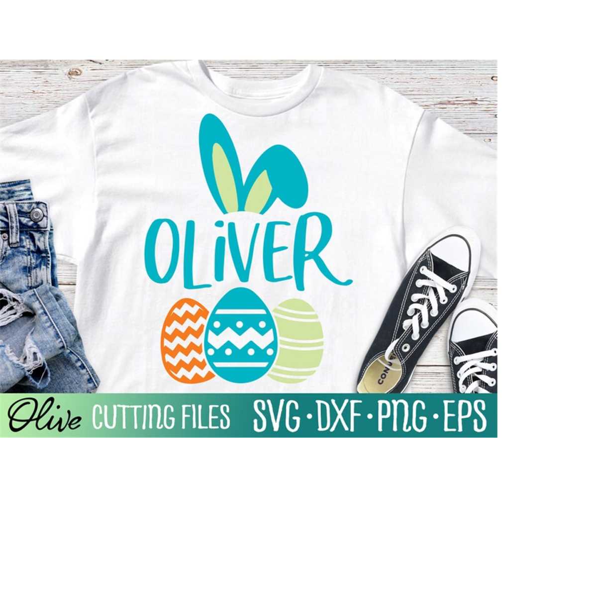 Easter Name Oliver Svg, Bunny Svg, Easter Egg Svg, Easter Bu | Inspire ...