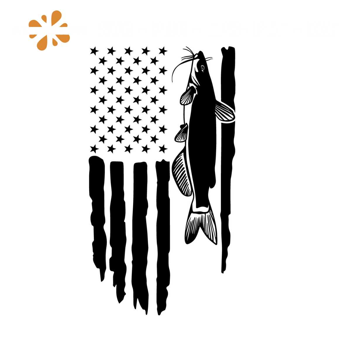 Catfish Fishing Flag Svg, Independence Svg, American Flag Sv | Inspire ...