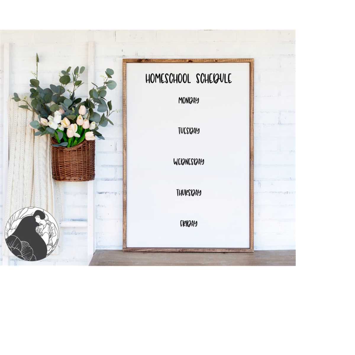 Homeschool Schedule SVG, Home School svg, Homeschool Sign sv - Inspire ...