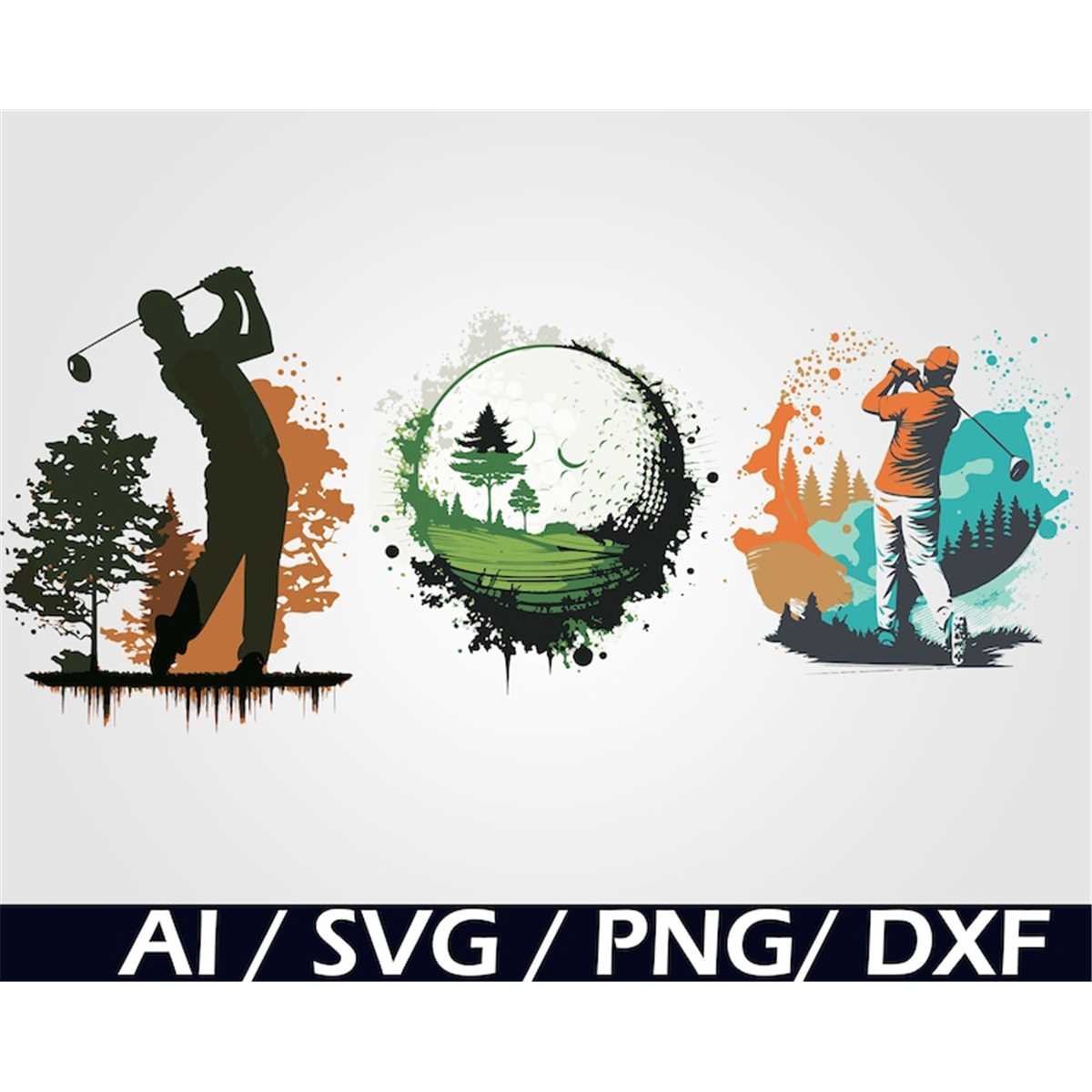 Golfer and Golf Ball SVG Digital Download Bundle, Golfer svg | Inspire ...
