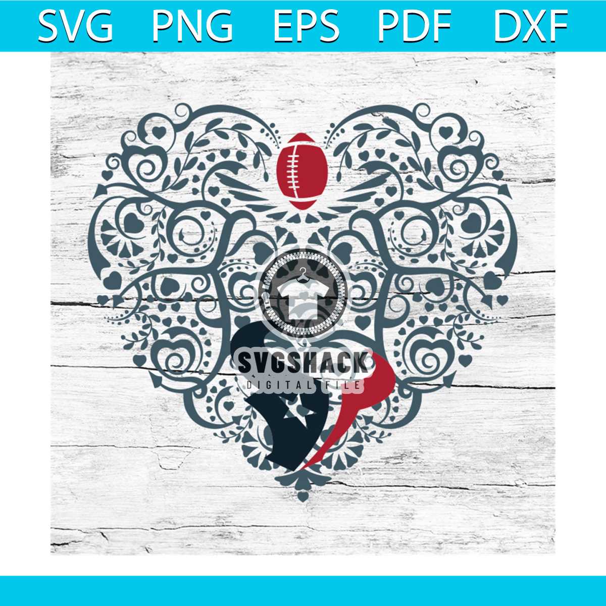 Houston Texans, Heart SVG, NFL Svg, Football Svg, Cricut Fil | Inspire ...