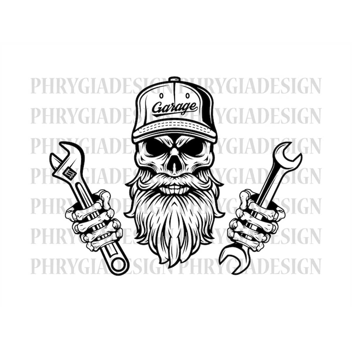 Skull Mechanic Svg Png , Skull Svg , Wrenches Svg , Tools Sv | Inspire ...