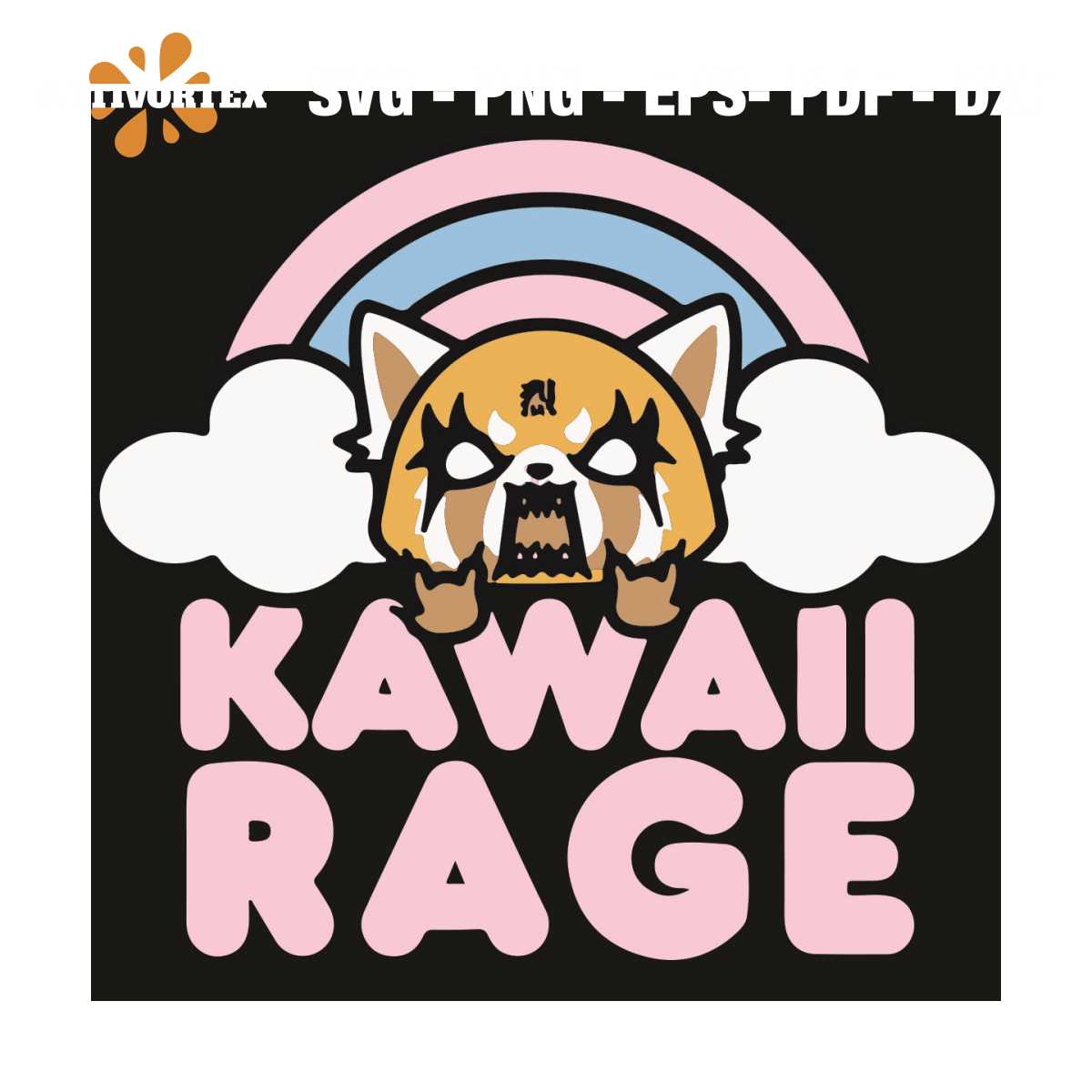 Kawaii rage SVG, Aggretsuko SVG, Aggression Retsuko SVG, rai | Inspire ...