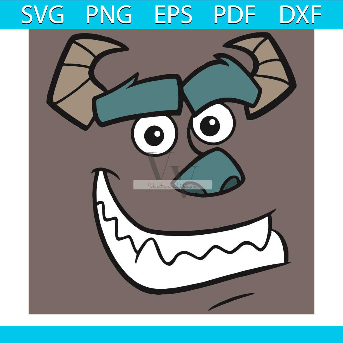 Sulley Face SVG, Disney Svg, Pixar Svg, Monsters Inc svg, Su | Inspire ...