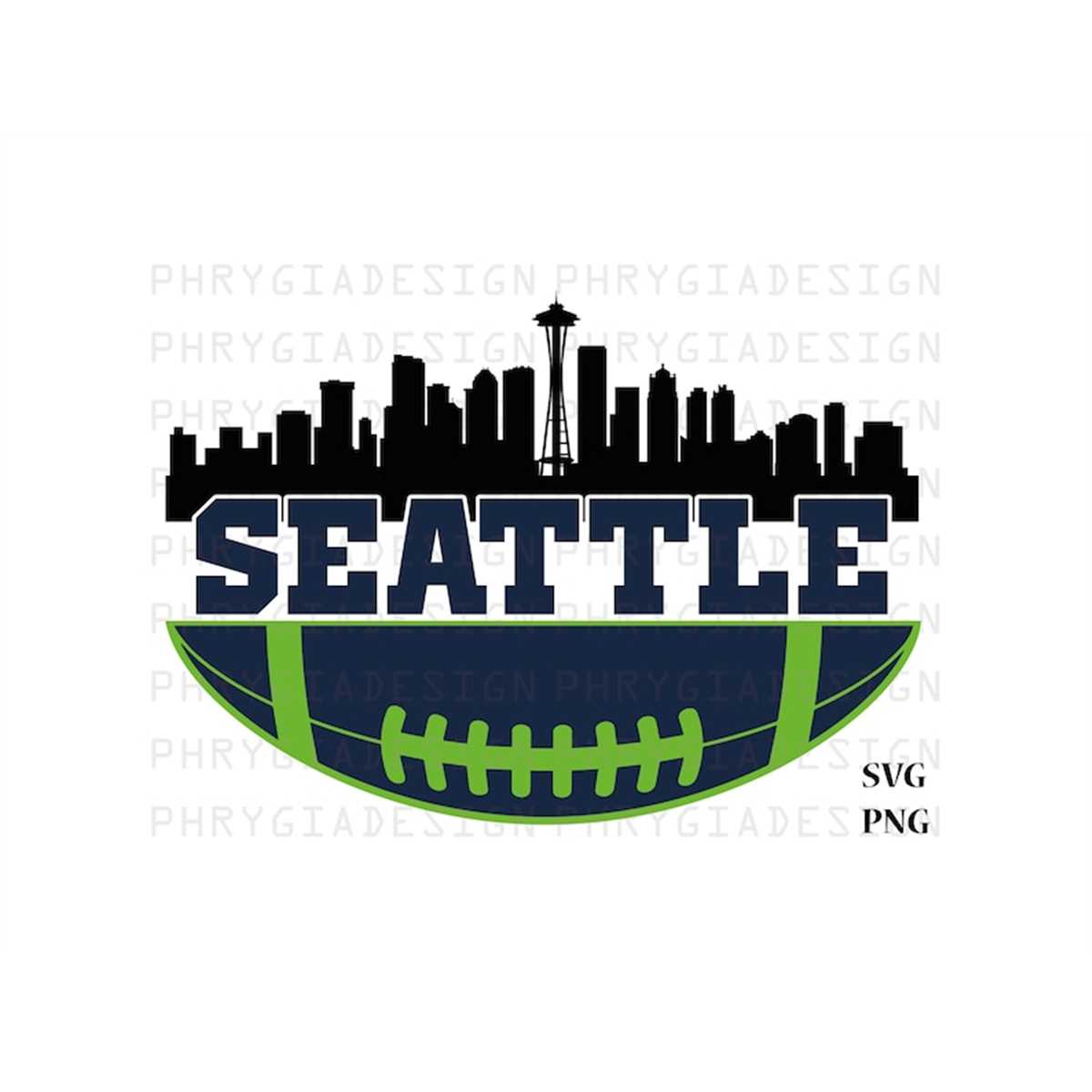 Seattle Skyline Svg Png , Seattle Svg , Sports Svg , Footbal | Inspire ...