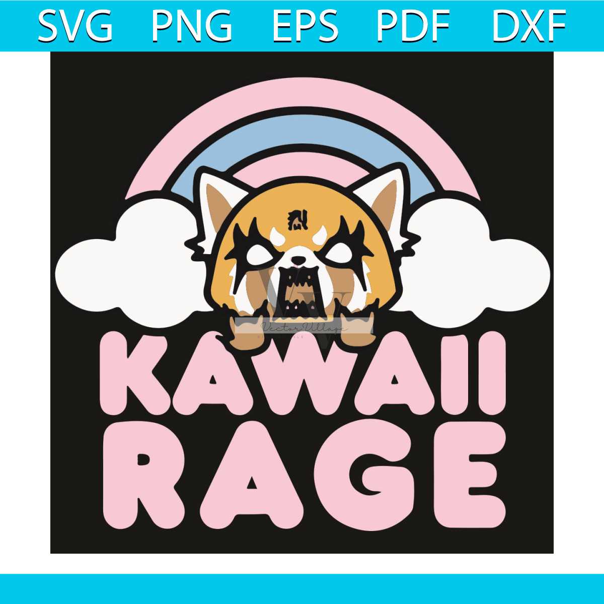 Kawaii rage SVG, Aggretsuko SVG, Aggression Retsuko SVG, rai | Inspire ...